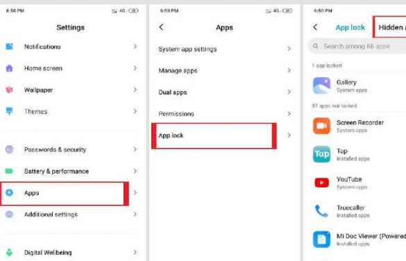 How To Lock And Hide Apps In Redmi Open Hidden Apps In Redmi 5378